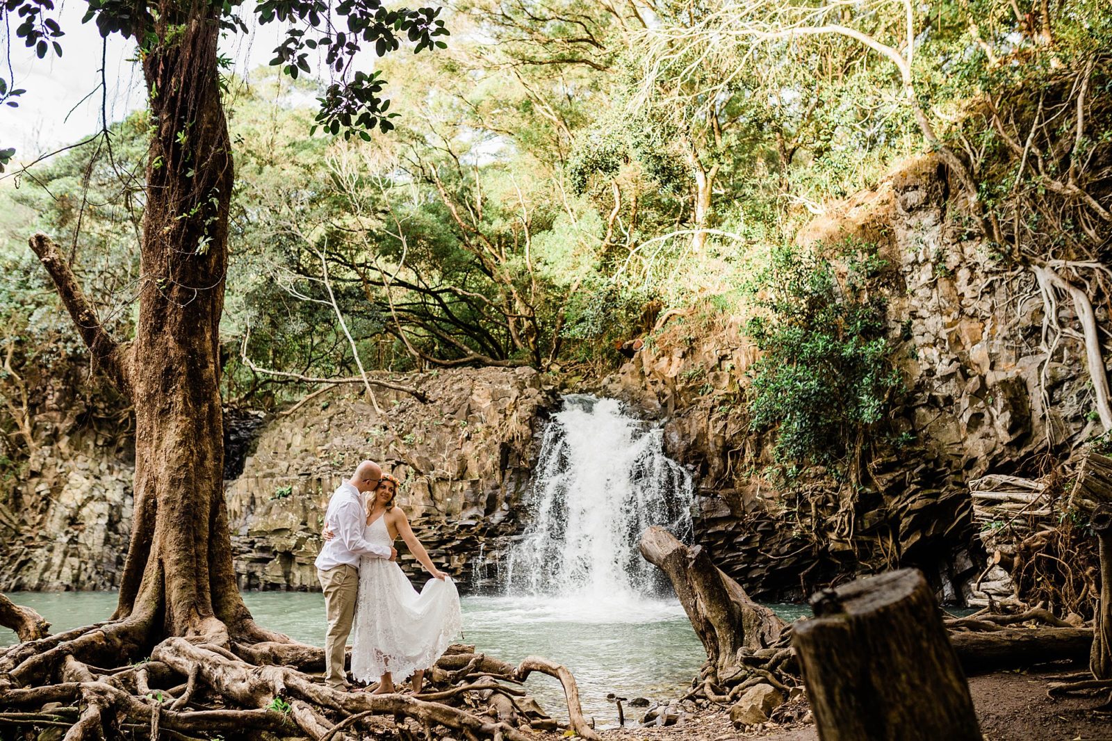 Maui Waterfall Elopement | Megan + Justin - chelseastratso.com