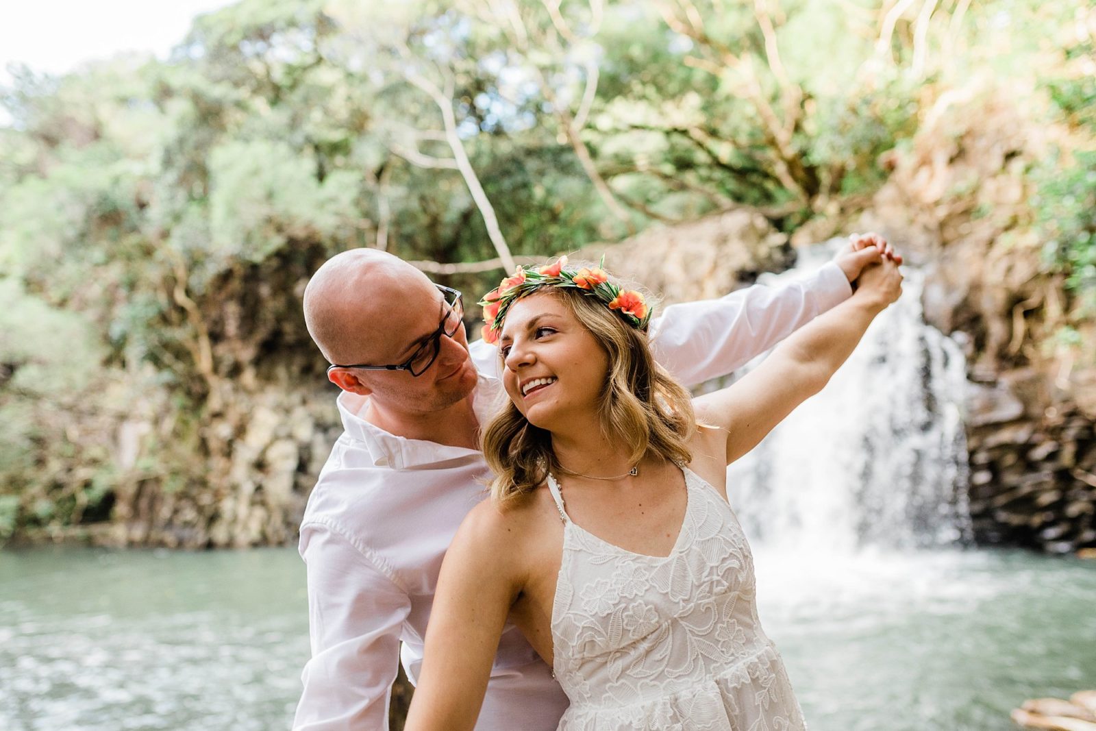 Maui Waterfall Elopement | Megan + Justin - chelseastratso.com