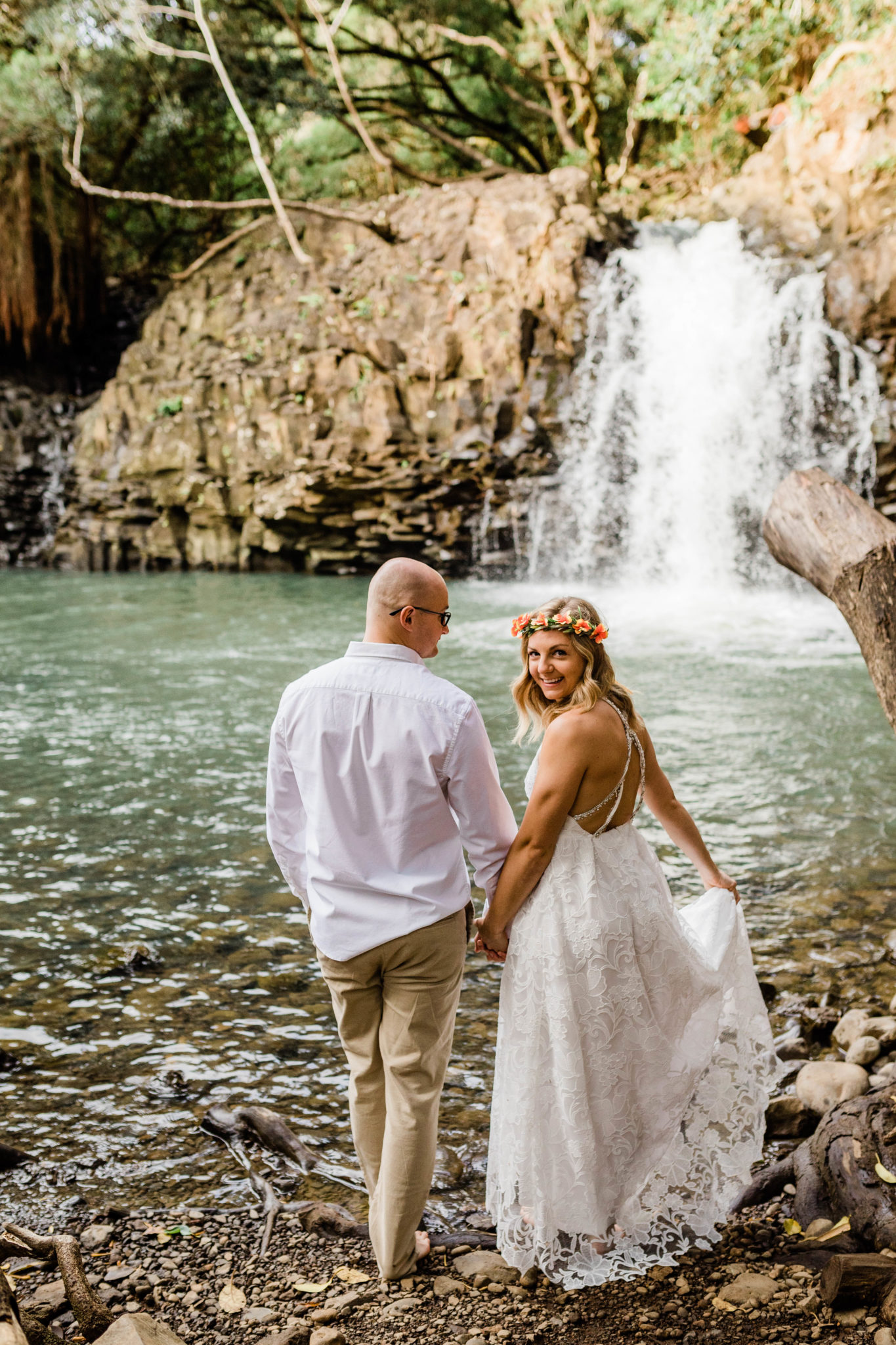 Maui Waterfall Elopement | Megan + Justin - chelseastratso.com
